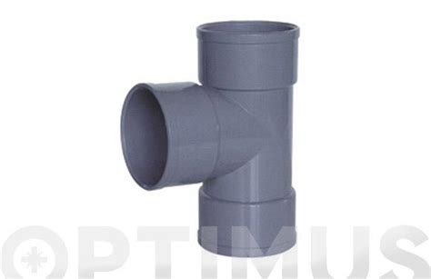 Derivación simple PVC evacuación H H 87º Ø50