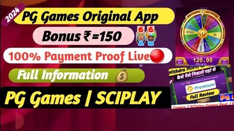 PG Games SCIPlay Original App Spin Earn Real Cash PG Games Se Paise