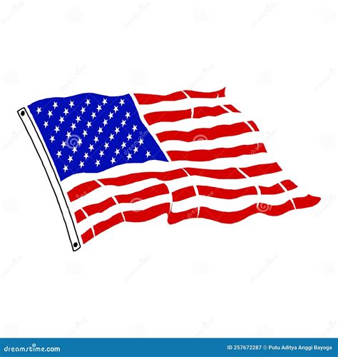 Bandeira Dos Estados Unidos Ilustração do Vetor Ilustração de cartoon