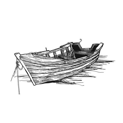 Fishing Boat Line Drawing At PaintingValley Explore Collection Of