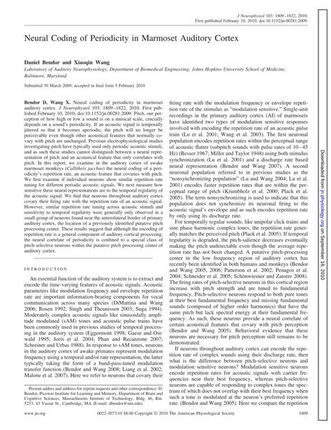 pdf neural coding of periodicity in marmoset auditory cortex dokumen tips