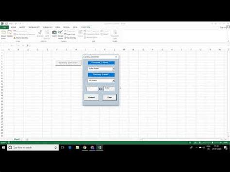 Excel Vba Designing Currency Converter Using Userform Youtube