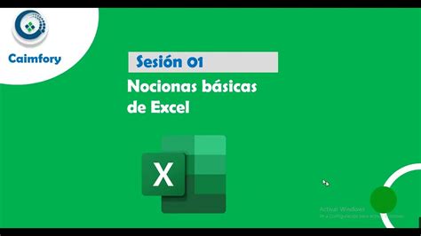SESIÓN 01 EXCEL BÁSICO Fundamentos básicos YouTube