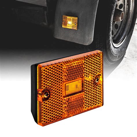 Amber LED Side Marker Light DOT Certified IP67 Waterproof Integrated