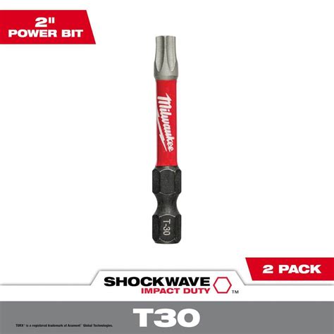 Milwaukee SHOCKWAVE Impact Duty 2 In T30 Torx Alloy Steel Screw Driver