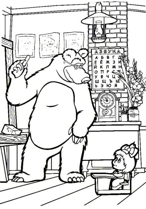 Dibujos De Masha Y El Oso Para Colorear