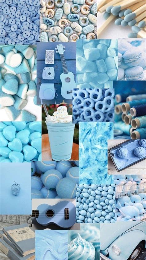 Pale Blue Photo Wall Collage Kit Blue Aesthetic Baby Blue Etsy Artofit