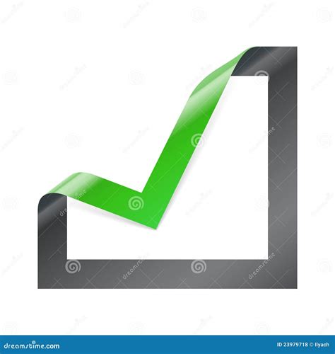 Checkbox Icon Green Tick Symbol In A Black Circle Isolated On A White