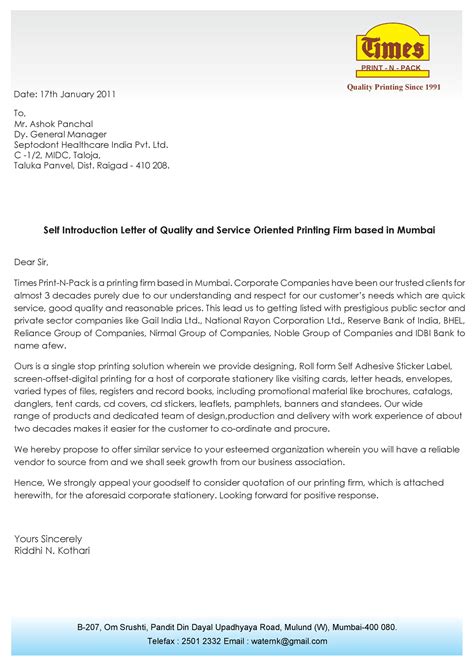 Free Business Introduction Letters Pdf Ms Word Templatelab