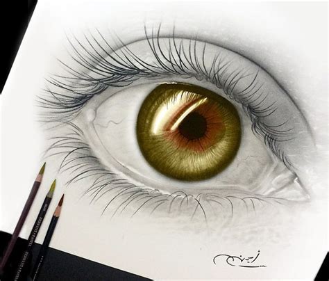 Gold Eye Drawing By Ayman Arts Eye Drawing Gold Eyes Drawings