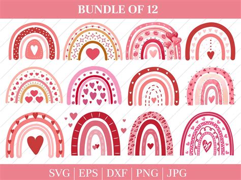 Boho Rainbow SVG Commercial Use Cut File Layered Bohemian Rainbow