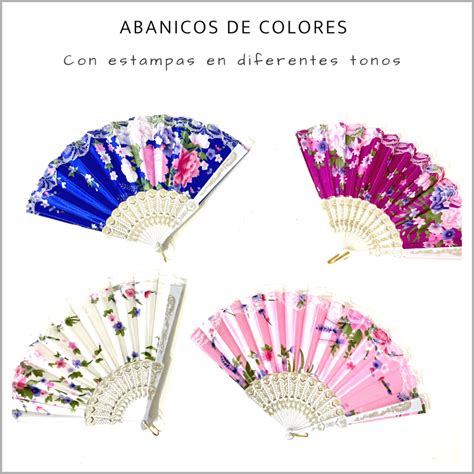 Abanico de Colores Pack x 10 Panamá Cotillón