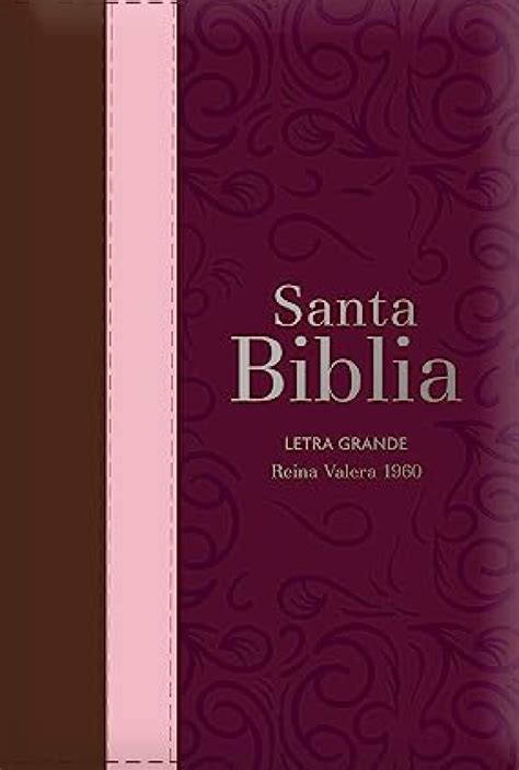 Biblia RVR 1960 Letra Grande Tamaño Manual Tricolor Guinda Palo