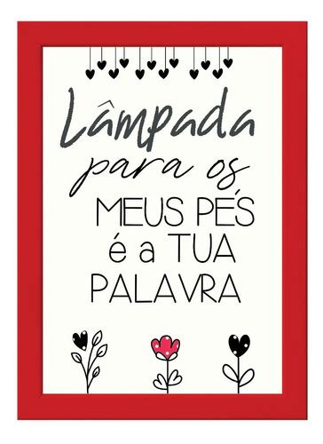 Quadro Biblico L Mpada Para Os Meus P S A Tua Palavra Parcelamento