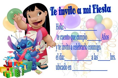 15 Invitaciones De Stitch Lilo Y Stitch Gratis Para Editar Imprimir O