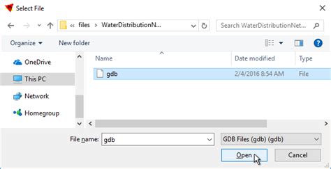 Example Connect To An ESRI GDB File Geodatabase