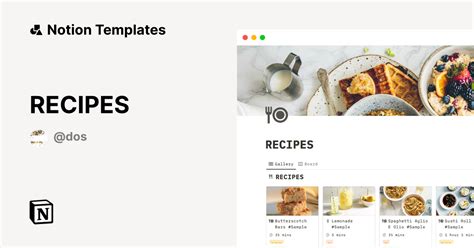 Recipes Template Notion Marketplace