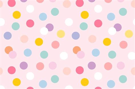 Free Vector Background Seamless Pattern With Cute Pastel Polka Dots