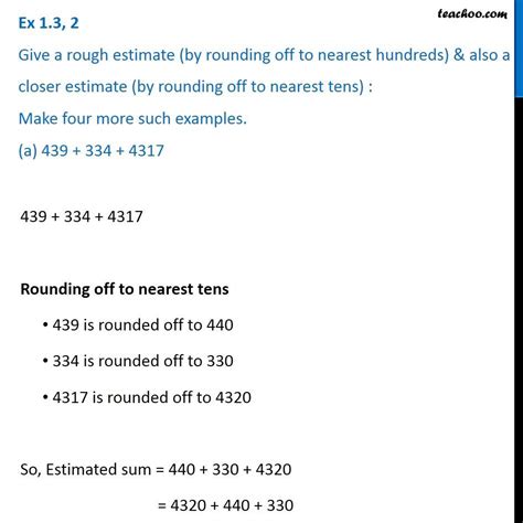 question 2 class 6 give a rough estimate by rounding off to nearest