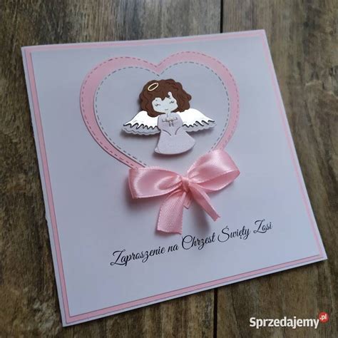 Zaproszenia ręcznie robione NA CHRZEST Magic Surprise Konin