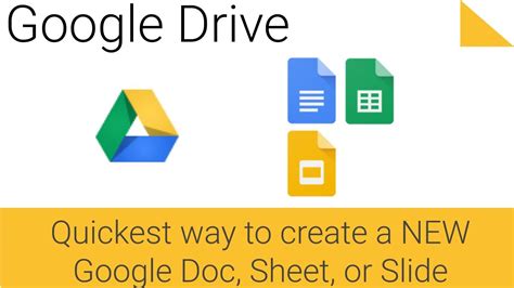 Shortcuts To Create Google Doc Sheet Or Slides Youtube