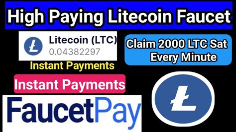 High Paying LTC Faucet Site Claim 2000 LTC Sat Every Minute Instant