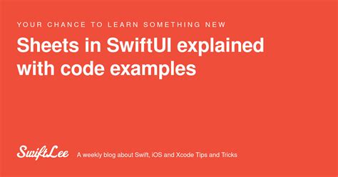sheets in swiftui explained with code examples swiftlee