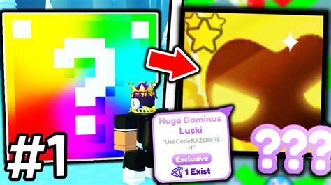 I GOT 1st HUGE DOMINUS LUCKI In Pet Simulator X YouTube