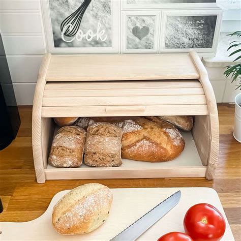 Pojemnik Na Pieczywo Chleb Chlebak Drewniany Du Y Erli Pl