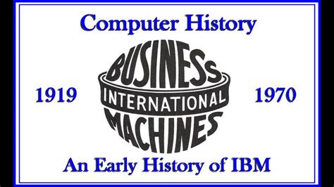 Computer History Ibm Computing Tabulating Recording Data