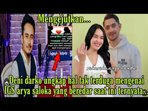Tanggapan Deni Darko Begitu Mengejutkan Dengan IGS Arya Saloka Yang