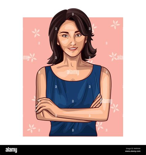 Pop Art Beautiful Woman Cartoon Stock Vector Image And Art Alamy