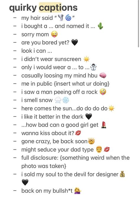 Quirky Instagram Caption Ideas Fun Y2k Cute Instagram Captions