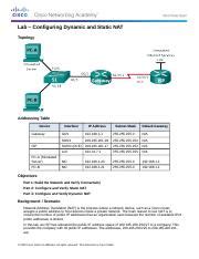 Configuring Dynamic And Static NAT Lab Guide Course Hero