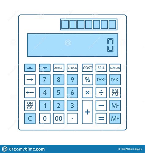 cone Estat stico Da Calculadora Ilustração do Vetor Ilustração de