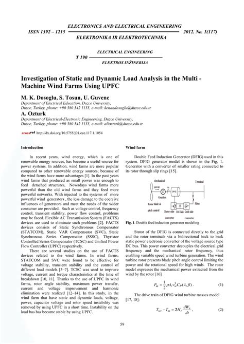 pdf investigation of static and dynamic load analysis in the multi machine wind farms using upfc