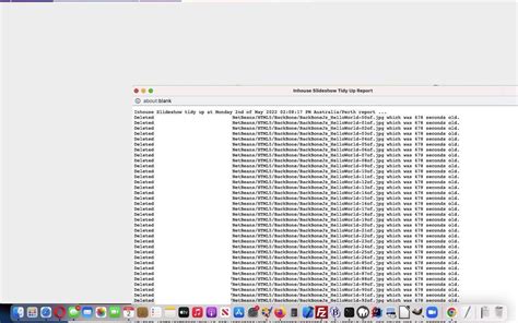 inhouse slideshow backup tidy up report viewing tutorial robert james metcalfe blog