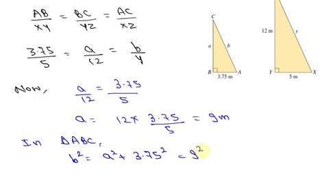 solved triangle a b c is similar to triangle x y z find the lengths of the missing sides