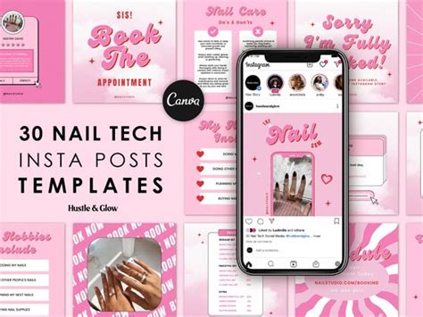 Nail Technician Instagram Posts Nail Tech Instagram Etsy