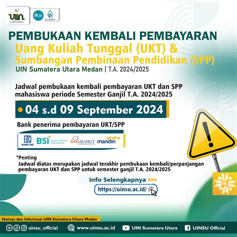 Pembukaan Kembali Pembayaran Uang Kuliah Tunggal UKT Sumbangan