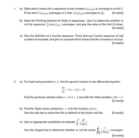 1 a state what it means for a sequence of real