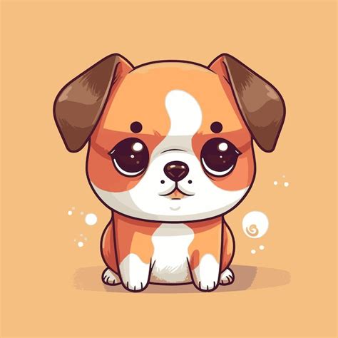 Lindo Chibi Perro Kawaii Ilustraci N Vector Premium