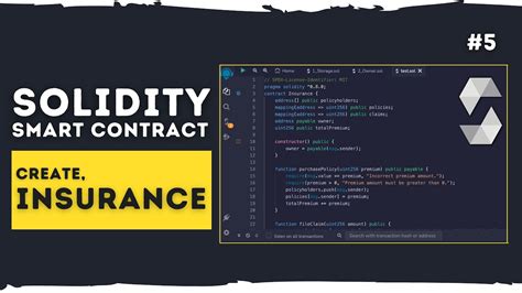 solidity insurance smart contract create insurance smart contract using solidity code example