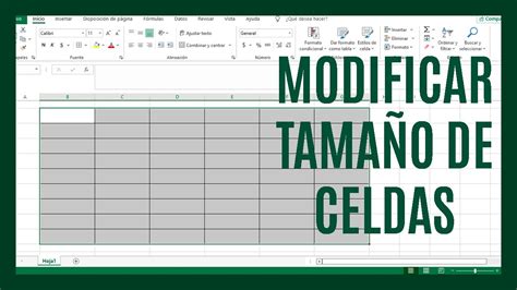 Excel Modificar tamaño de celdas YouTube