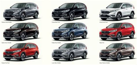 Honda CR V New Colour Chart And Option Packs