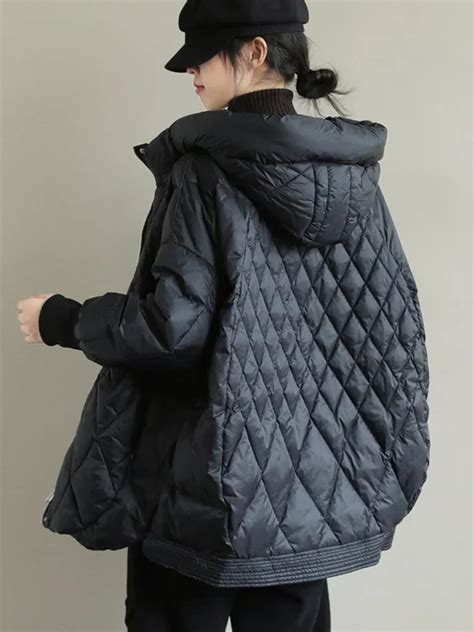 Parka Con Capucha Para Mujer Abrigo Grueso Y C Lido De Plum N De Pato