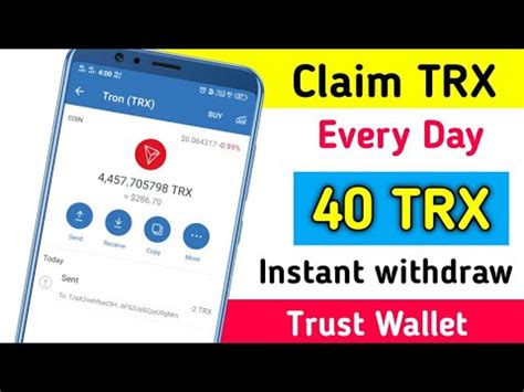 Claim Free Trx Instant Withdraw Trust Wallet New Airdrop Trx Trx