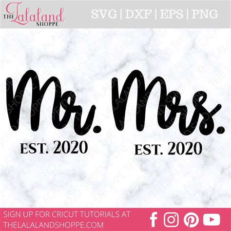 Mr And Mrs SVG Bride And Groom Svg Wedding Svg Established Etsy