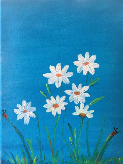 Flowers Acrylic Painting For Beginners At Raymond Schulz Blog