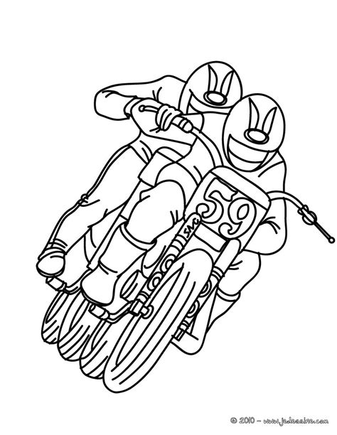 Coloriages coloriage 2 motos de course à imprimer fr hellokids